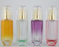 China Plastic Cap Silkscreen Printing 40ML Glass Lotion Bottles Pump Bottles for sale