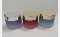 China Glass Cosmetic Jar With Lids / Cosmetic Pots Cream Bottles / Cream Jar / Glass Cosmetic Packaging for sale