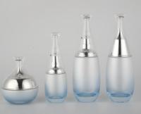 China Attractive Glass Cosmetic Pump Bottle / 100ml Pump Bottles / Cosmetic Packaging Various Color for sale