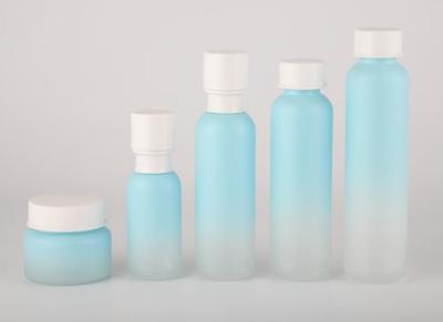 China Glass Cream Jars ISO9001 80ml Cosmetic Packaging Pump Bottles OEM for sale