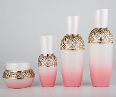 China Glass Cosmetic Bottles Lotion Bottles Cream Jars Skincare Packaging OEM for sale