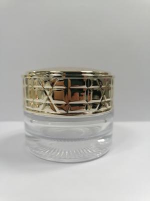 China Reusable Glass Skincare Packaging Cream Jar OEM Cosmetic Jar 30g 50g for sale