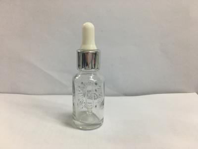 China Holographic SGS Glass Essential Oil  Bottles 15ml Glass Dropper Bottle OEM for sale