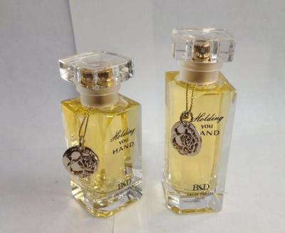 China OEM 50ml Surlyn Cap Square Perfume Bottles Sprayer Makeup Packaging for sale