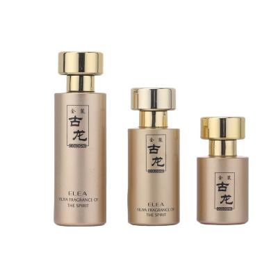China 30ml 50ml 100ml Decorative Perfume Bottles Alluminum Gold Sprayer Glass bottle with Atomizer for sale