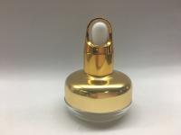 China 20ml Essential Oil Glass Bottles With Gold Shoulder Collar Basket for sale