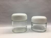 China Glass Cream Skincare 50g 70g Cosmetic Jar Packaging OEM Round Top Cap High-end OEM glass product for sale