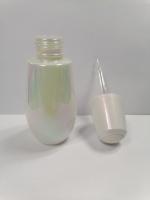 China 50ml Oval Glass Dropper Bottles Holographic Color For Essential Oil for sale