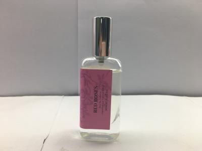 China 30ml Empty Glass Perfume Bottle Rectangle Shape Aluminum Sprayer For Female for sale