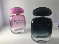 China Gradient Pink Gradient Black Luxury Perfume Bottles With Atomizer Cap for sale