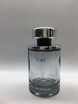 China 100ml Straight Round Perfume Bottle Transparent Glass Atomizer Sealing for sale