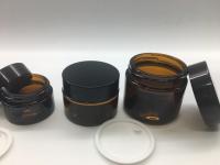 China Brown Amber Glass Jar 5g - 50g Brown Jar For Face Cream Eyes Cream for sale