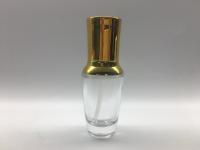 China OEM ODM Glass Cosmetic Bottles 30ml Holographic Foil Printing With Pump for sale