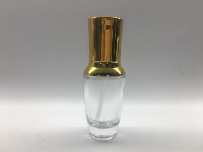 China OEM ODM Glass Cosmetic Bottles 30ml Holographic Foil Printing With Pump for sale