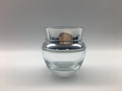 China 30g 50g Glass Cream Jar Straight Round Shape Cosmetic Empty Container OEM for sale