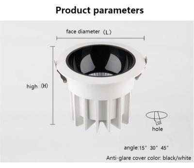 China Lamp Beads Aluminum LED Ceiling Downlight 18W Power Consumption for sale