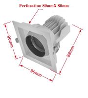 China 10W 15W Led Recessed Rotating Ceiling Light TUV Dimming Trunk Light for sale
