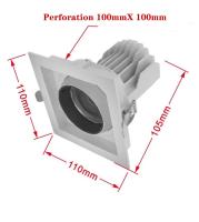 China Restaurants 4 Inch Recessed Rotating Ceiling Light 15W Ra 90 Rust Prevention for sale