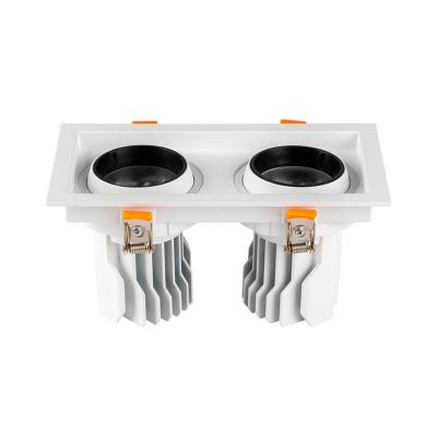 China aluminum ROHS Dimmable Led Grille Spotlight Double Head 3W 5W for sale