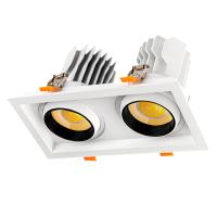 China Restaurants 15W 20W*2 LED Grille Spotlight Dimmable 3000K Dual Head for sale