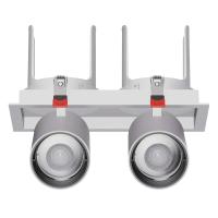 China 3000LM 18W*2 LED Grille Spotlight 20W Adjustable Ceiling Light for sale