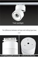 China AMS　40Ｗ Ceiling Adjustable Led Track Lighting Heads No Mercury 148mm Height for sale