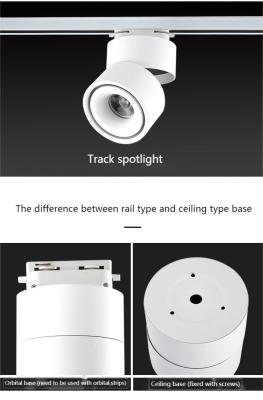China AMS　60Ｗ Ceiling Adjustable Led Track Lighting Heads No Mercury 148mm Height for sale