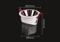 China Interior Dimming 20W LED Grille Spotlight 5000K 6000K Color Temperature for sale
