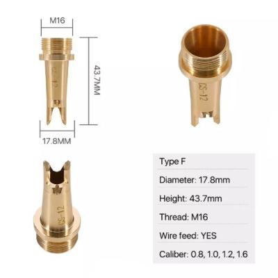 China Diameter 17.8mm Laser Welding Nozzle Type F Fiber Laser Nozzles for sale
