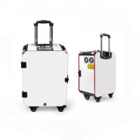 China Trolley Case Type Laser Cleaning Machine For Metal Rust Removal Oil Grease Clean for sale