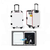 China Trolley Case Type Laser Cleaning Machine For Metal Rust Removal Oil Grease Clean for sale