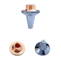 China 3D Series Laser Nozzles Chome Plating M6 M8 Precitec Fiber Lazer Machine Consumables for sale