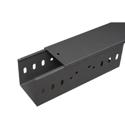 China Galvanized Steel Ventilated Trough Cable Trunking Powder Coated Industrial Cable Tray for sale