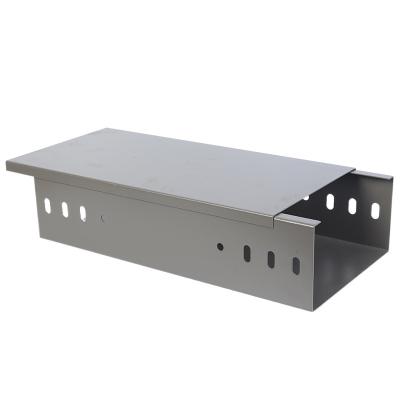 China Fireproof Powder Coated Cable Trunking Tray Bridge for Industrial Wire Management System for sale