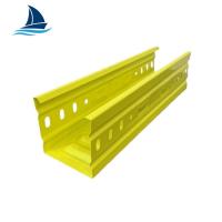 China Stainless Steel Yellow Spray Painted Electrical Cable Tray Trunking CE Certified Industrial Use Construction Cable Laying for sale