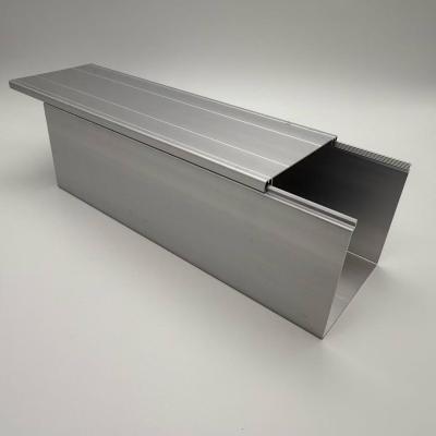 China Square Anodized Aluminum Cable Trunking 100x100mm Slotted Electric Wiring Tray System for sale