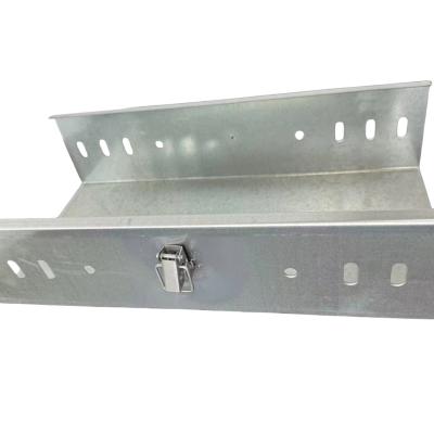 China Galvanized Steel Cable Tray Factory Price Industrial Construction Use ISO CE Certified Solid Tray for Cable Laying Welding for sale