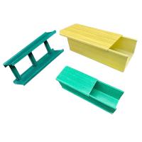 China Trapezoidal Flame Retardant FRP Cable Tray Wire Box Anticorrosion FRP Pipe Box for Cable Laying in Stock for sale