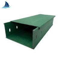 China FRP Fiberglass Trough Cable Tray Solid Bottom GRP Cable Trunking Chemical Resistant for sale