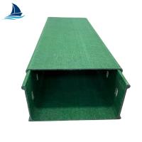 China FRP Fiberglass Trough Cable Tray Solid Bottom GRP Cable Trunking Chemical Resistant for sale