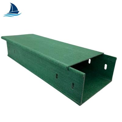 China Custom Length FRP Cable Tray For Construction Cable Laying Tray Glass Fiber Reinforced Plastics for sale