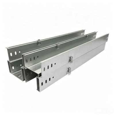 China Trough Cable Tray Hot Dip Galvanized Steel Corrosion Resistant With Lock Buckle for sale