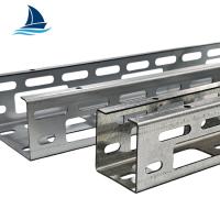 China Galvanized Flexible Solid Bottom Roll Form Perforated Cable Tray Cover Clamp Cable Tray for sale