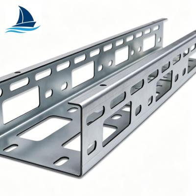 China Galvanized Steel Grid Perforated Cable Tray For Industrial Floor Cable Routing for sale