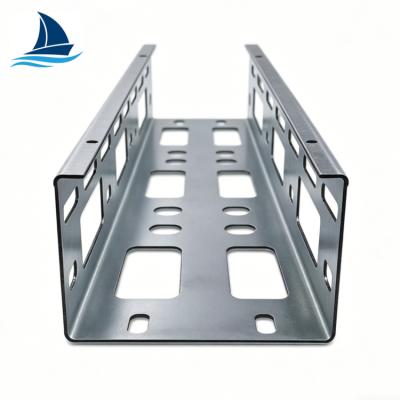 China Galvanized Perforated Cable Tray 300mm Cable Ladder Tray For Roof Cable Management System for sale