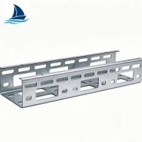 China Galvanized Perforated Cable Tray 300mm Cable Ladder Tray For Roof Cable Management System for sale