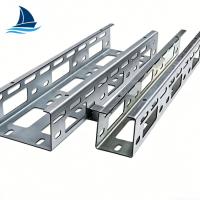 China CE Pre Galvanized Steel Perforated Floor Cable Tray For Heavy Duty Construction Cable Laying for sale