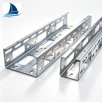 China 300mm Electric Cable Tray Galvanized Steel Perforated Cable Management Tray For Roof Use for sale