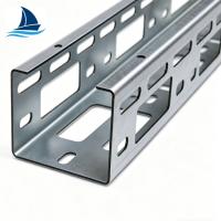 China 300mm Electric Cable Tray Galvanized Steel Perforated Cable Management Tray For Roof Use for sale