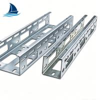 China 300mm Electric Cable Tray Galvanized Steel Perforated Cable Management Tray For Roof Use for sale